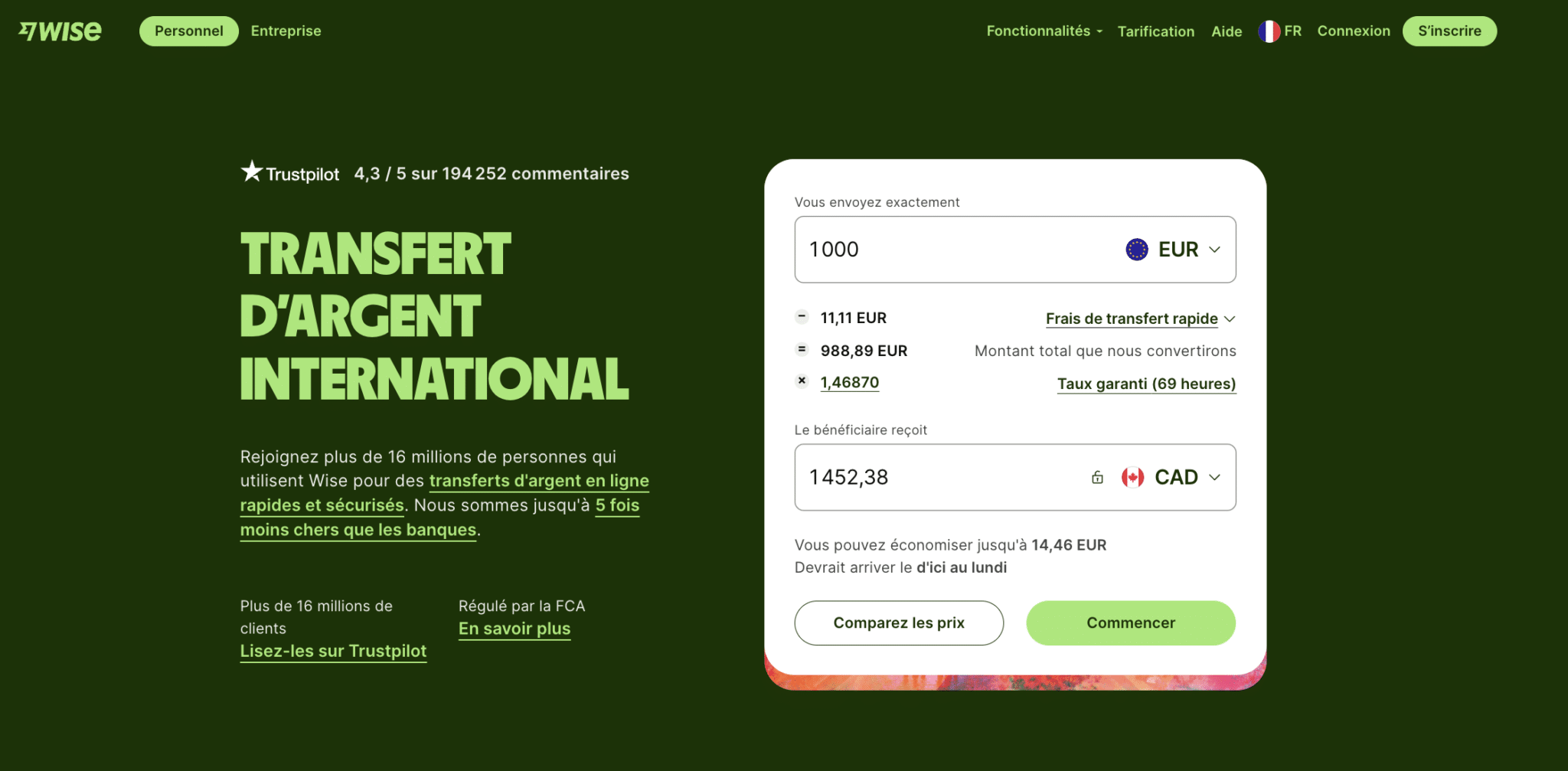 Comment Changer Ses Euros Pour Des Dollars Canadiens avec Wise Vol Comment Changer Ses Euros Pour Des Dollars Canadiens avec Wise Vol